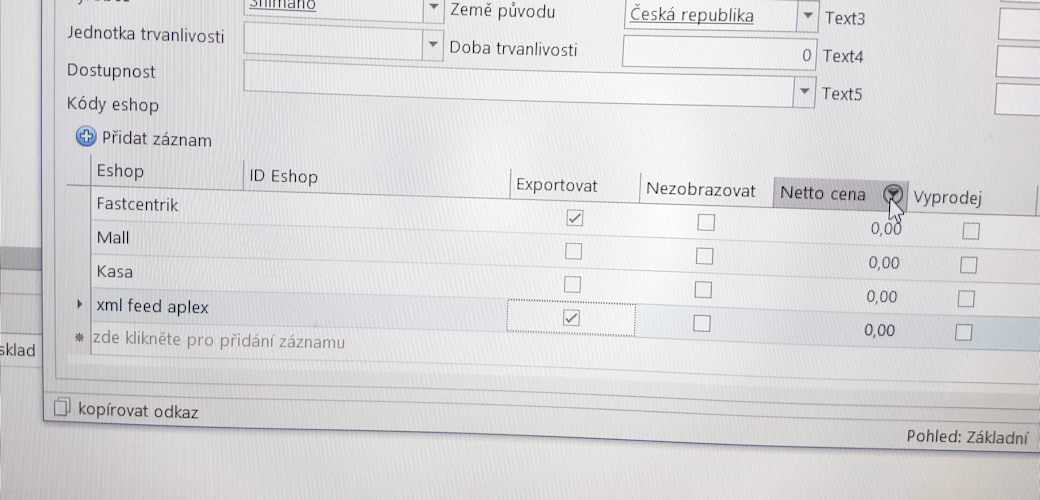 Administrace e-shopu Fast Centrik – Integrodat software